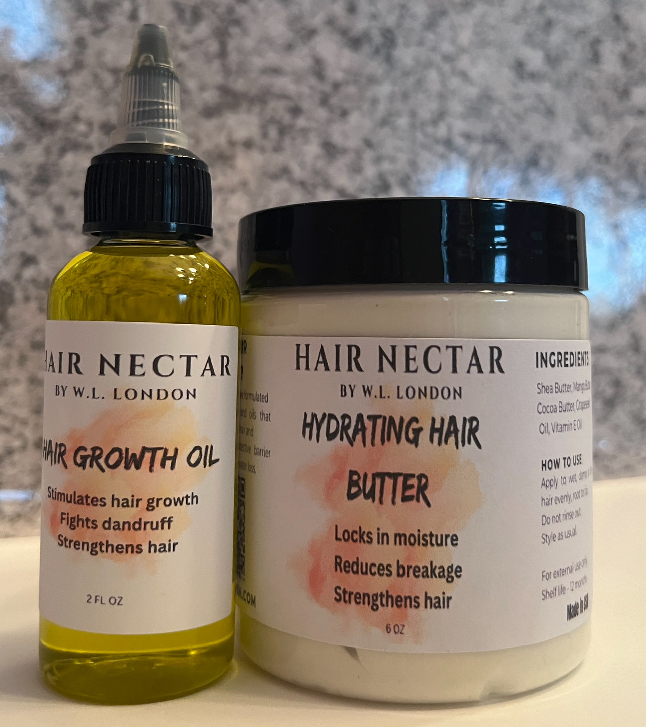 Hair Growth and Retention Mini Bundle (2oz Growth oil & Hydration butt